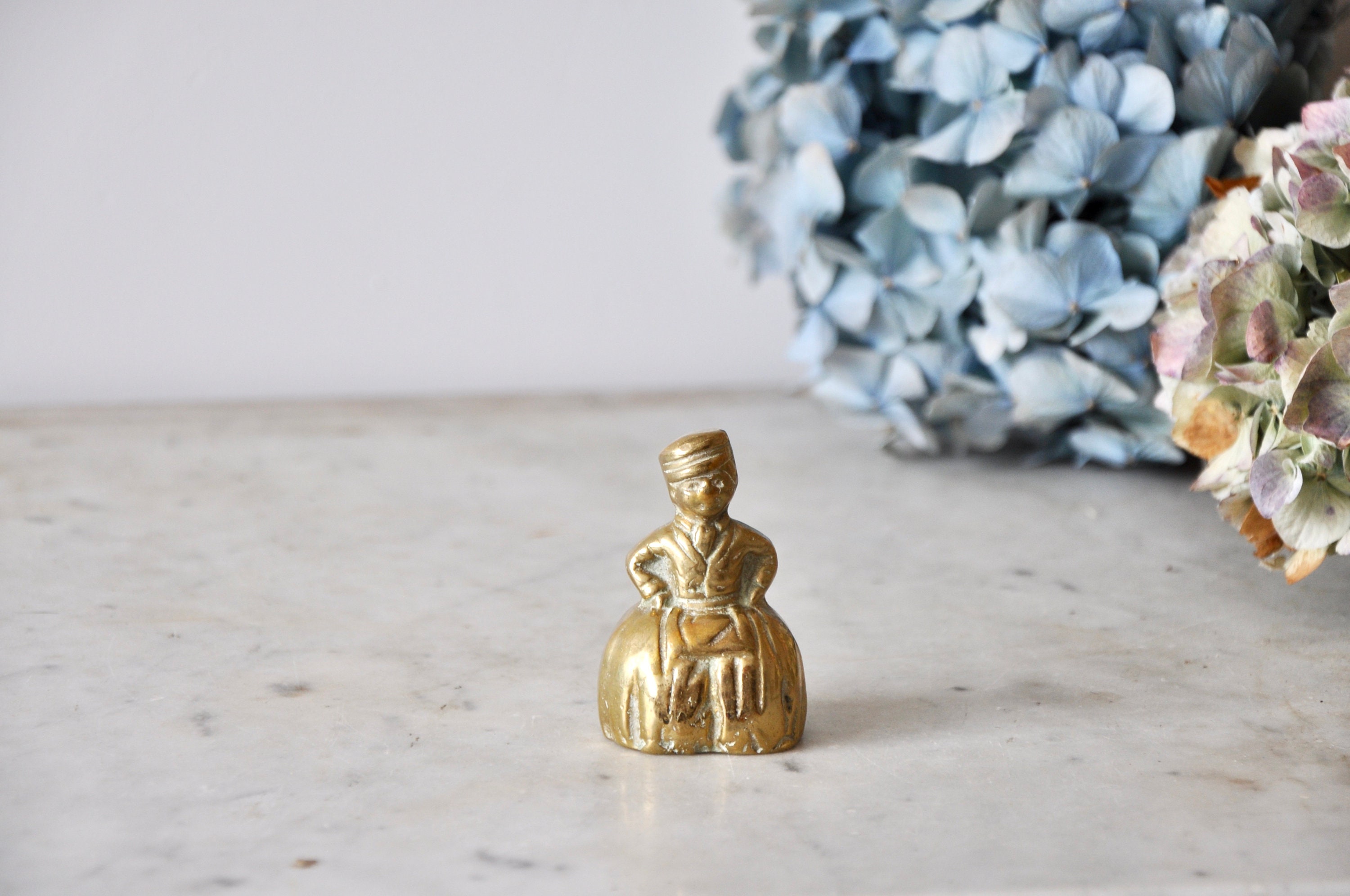 Vintage brass lady shaped bell or ornament from the 1960s | Etsy