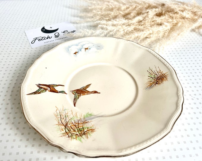 Vintage Alfred Meakin Plate With Flying Ducks From the 1950s - Etsy
