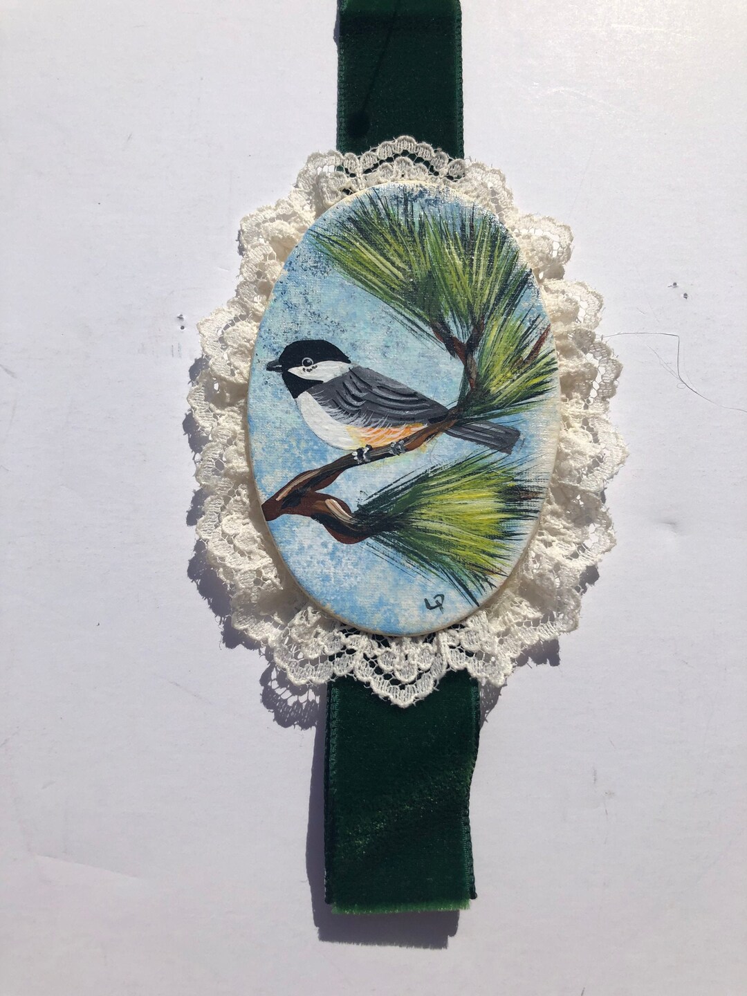 Chickadee Bird Decorative Hand Painted Red Cardinal & - Etsy