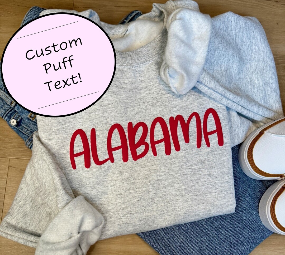 PUFF PRINT Sweatshirts. Custom Design. Crew Necks for School Spirit ...