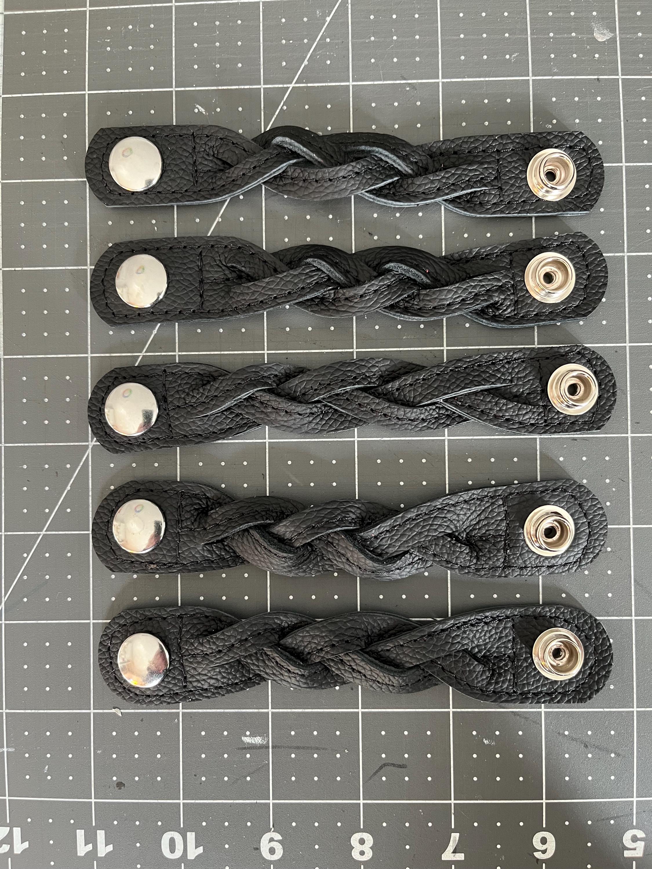 Bikers Vest Extenders Chain Extensions With Snaps Braided Leather Vest ...