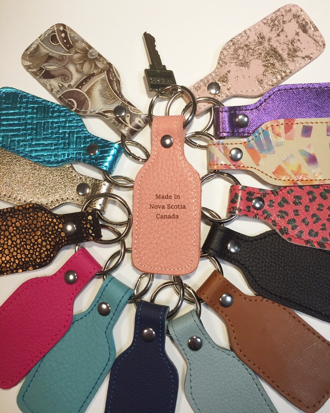 Leather Key Fobs Hand Made Leather Key Chains Beautiful Hide and ...