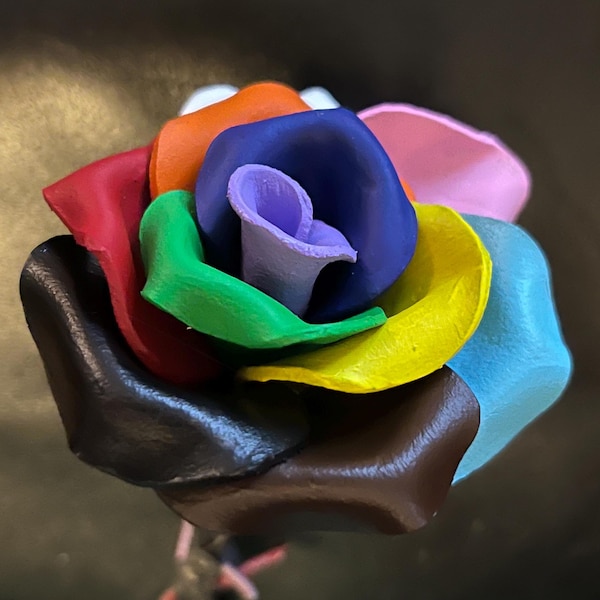 Leather Rose - Etsy