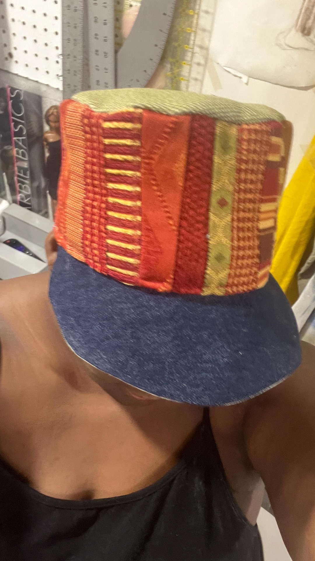 Chenille Upcycled Scrap Cap - Etsy