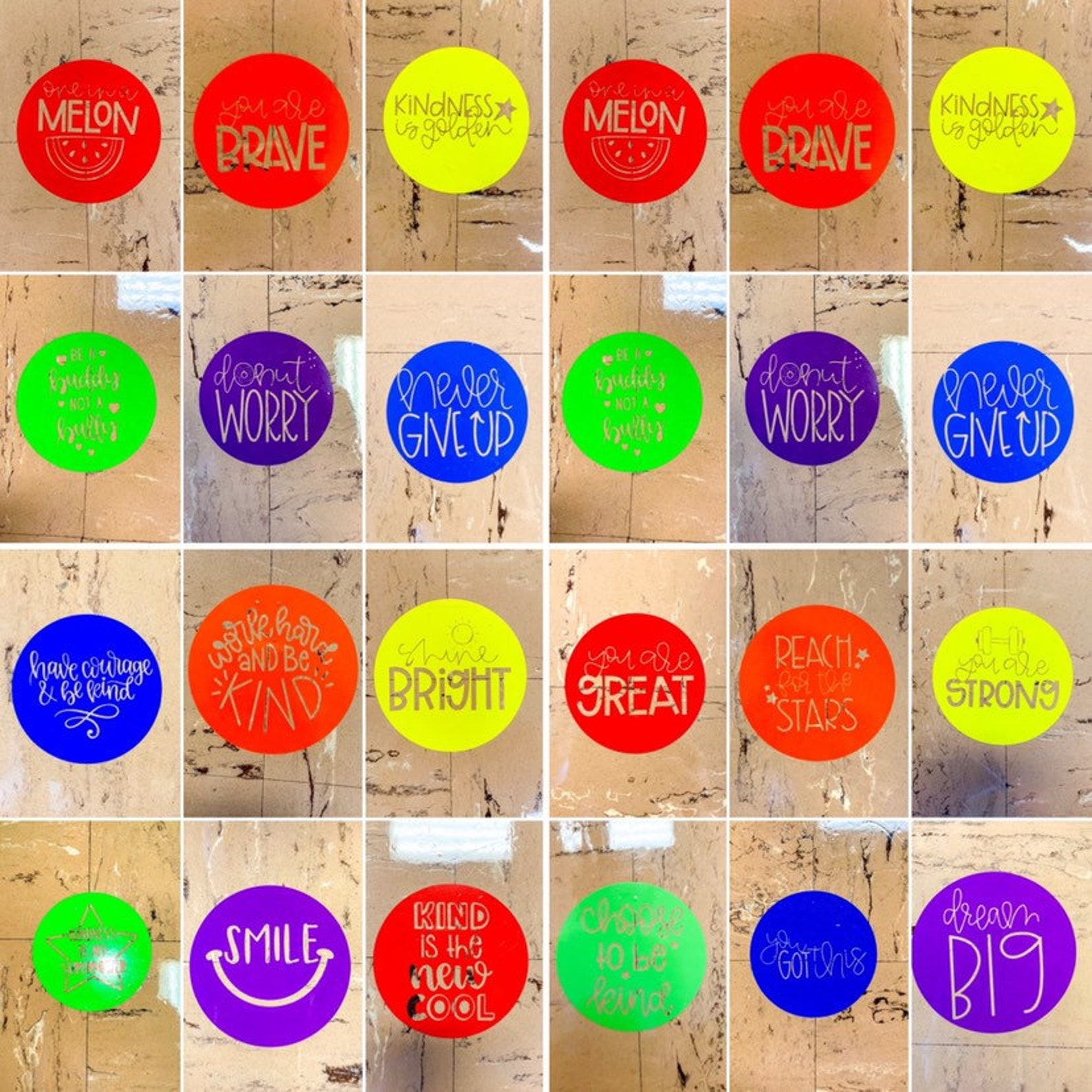 Motivational Line up Stickers - Etsy