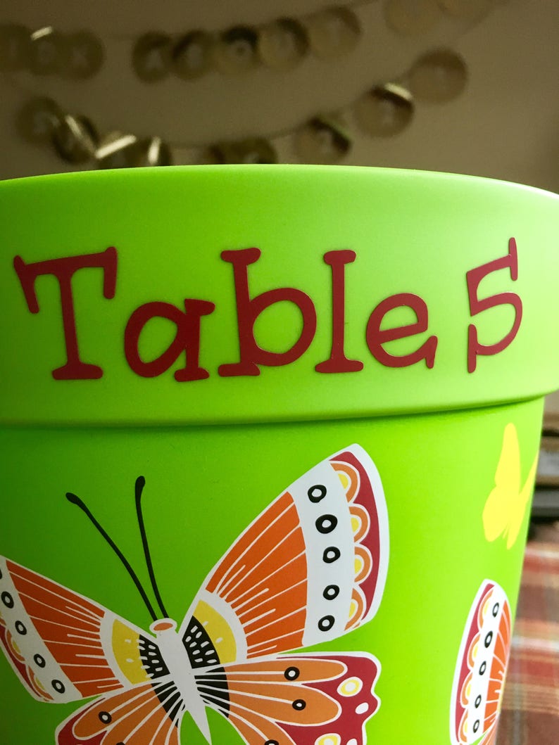 Table Number Vinyl Stickers - Etsy