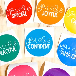 Motivational Line up Stickers:"you Are" Set- RAINBOW - Etsy