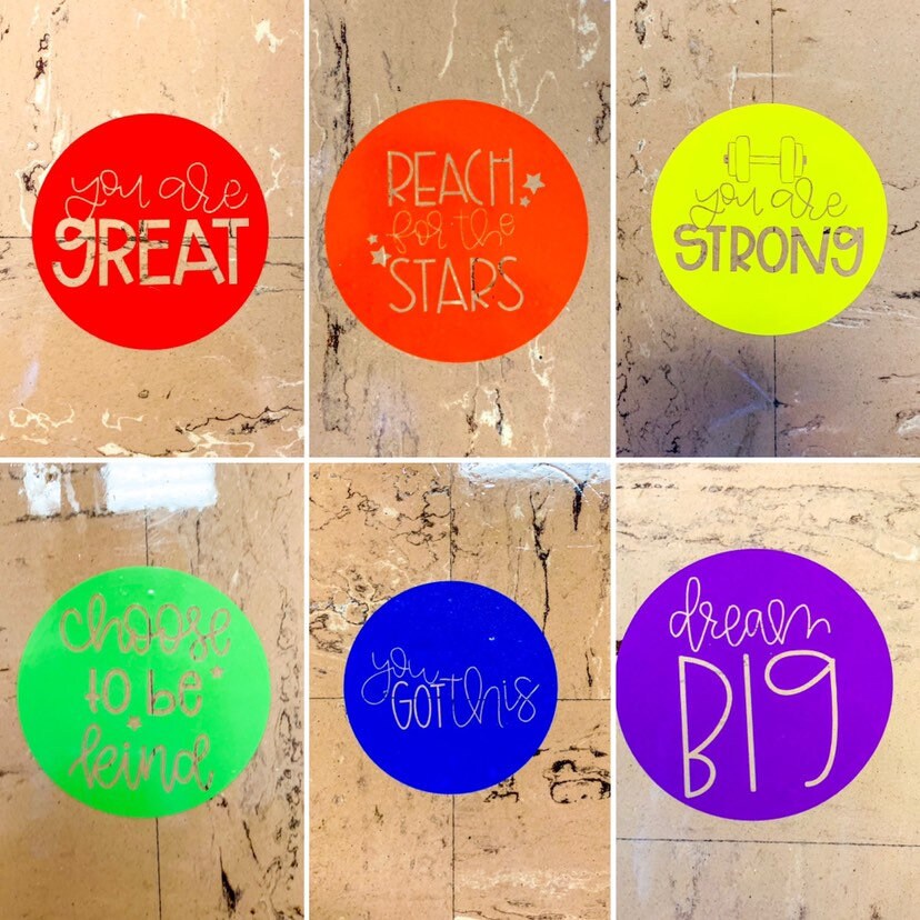 Motivational Line up Stickers- RAINBOW - Etsy