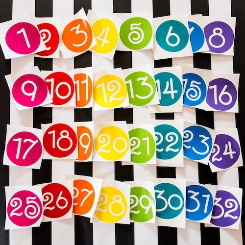 Vinyl Classroom Line up 'sea Turtle' Number Decals - Etsy