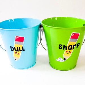Pencil Cups-dull and Sharp | Classroom Pencil Tins | Dull and Sharp ...