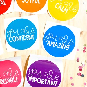 Motivational Line up Stickers:"you Are" Set- RAINBOW - Etsy