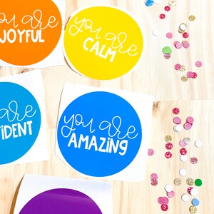Motivational Line up Stickers:"you Are" Set- RAINBOW - Etsy