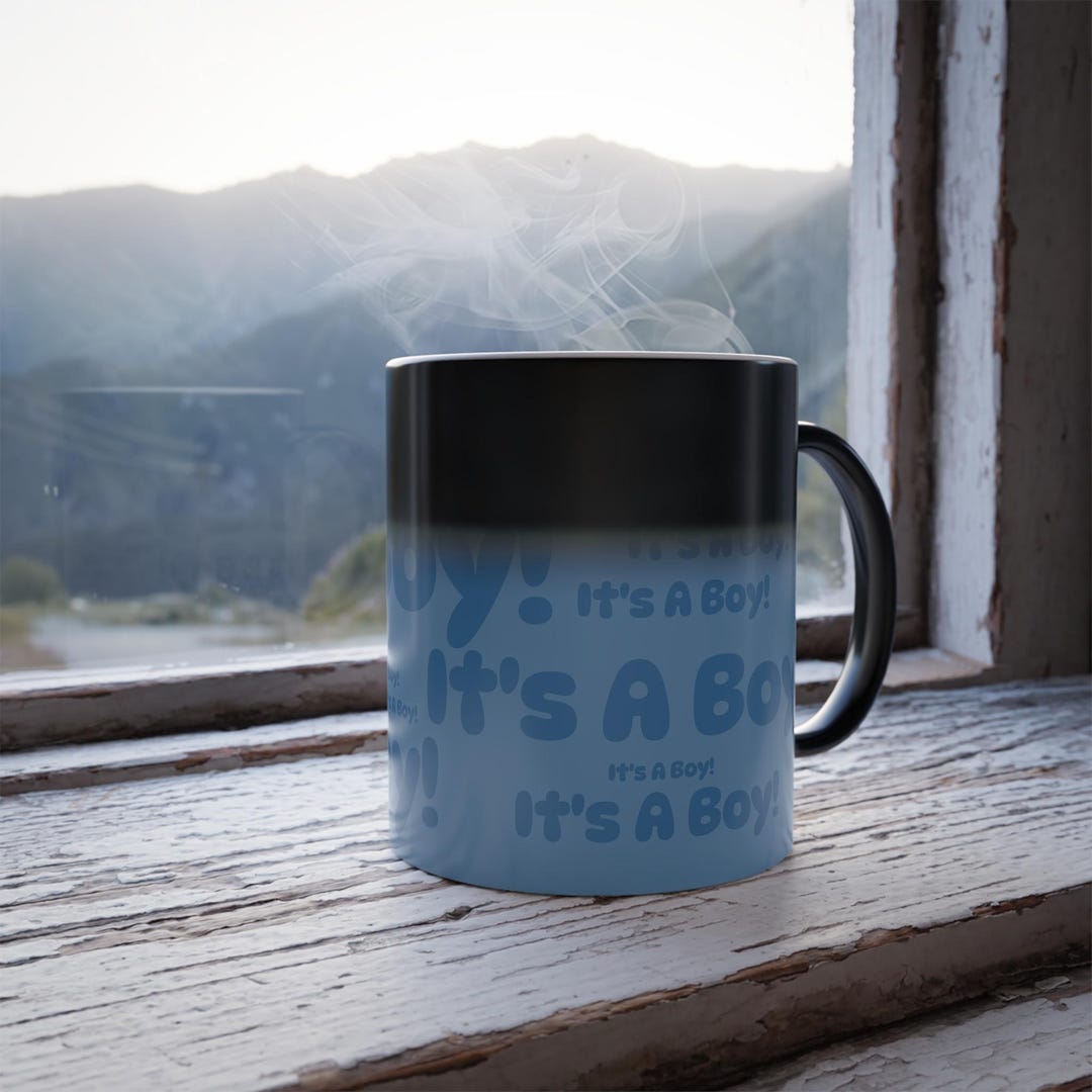It's A Boy! Color Changing Mug - Change Colors With Hot Liquid, Fun ...