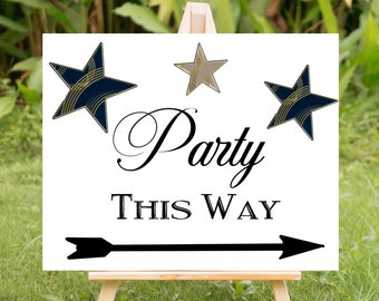Party Directional Arrow Signs INSTANT DOWNLOAD GGBS | Etsy