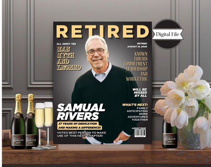 Personalized Photo Retirement Poster for Man Printable, the Man, the ...
