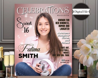 Sweet 16 Magazine Cover Printable - Etsy