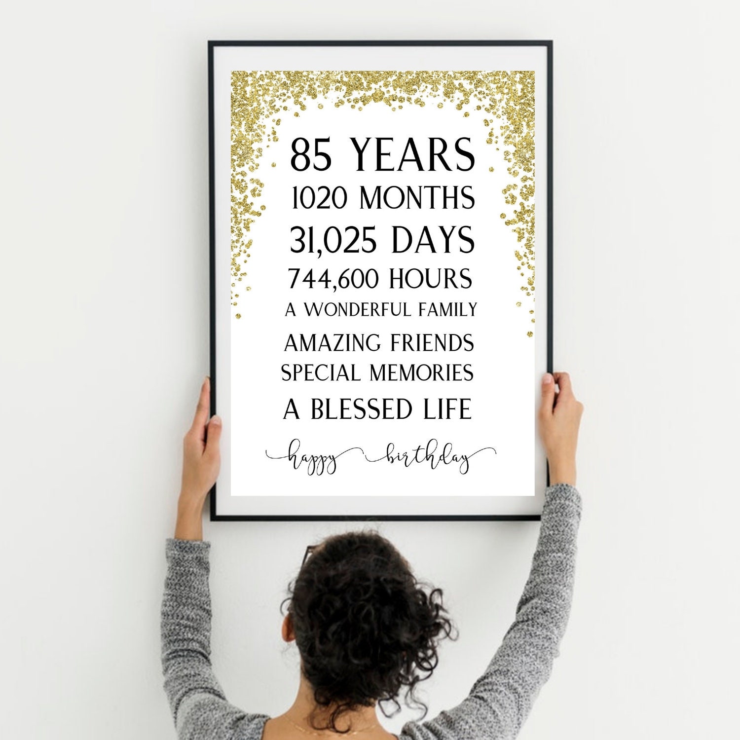 85th Birthday Party Print 85th Party Decoration Table Decor | Etsy