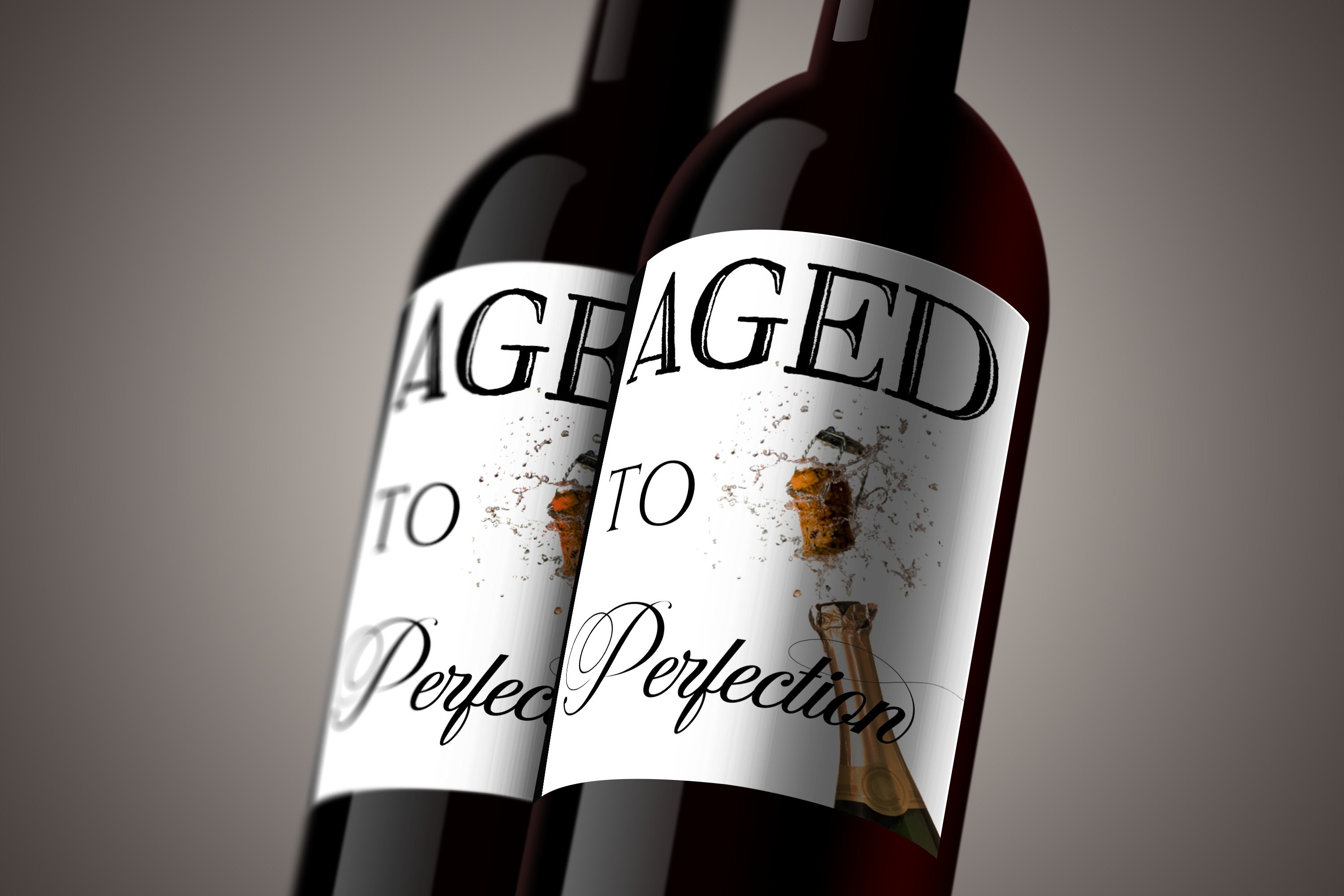 Birthday Wine Labels Aged to Perfection Wine Labels Any Age | Etsy