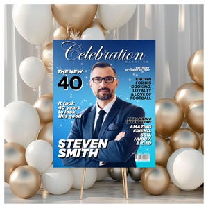 Personalized Photo Magazine Style Poster Printable, Entrance Sign ...
