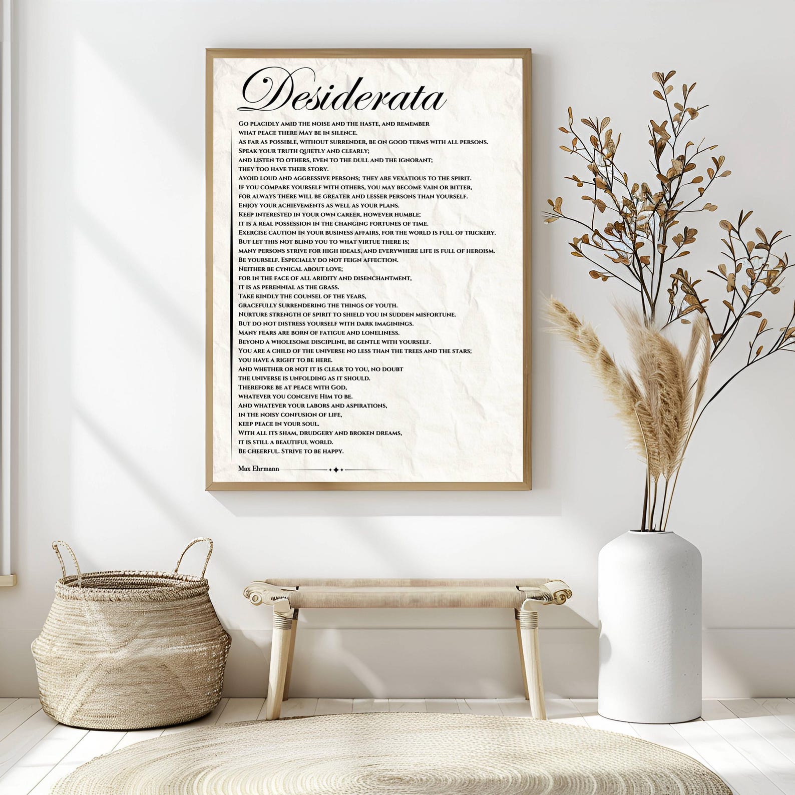 Desiderata Print, Desiderata Poem, Printable Wall Art, Max Erhmann ...