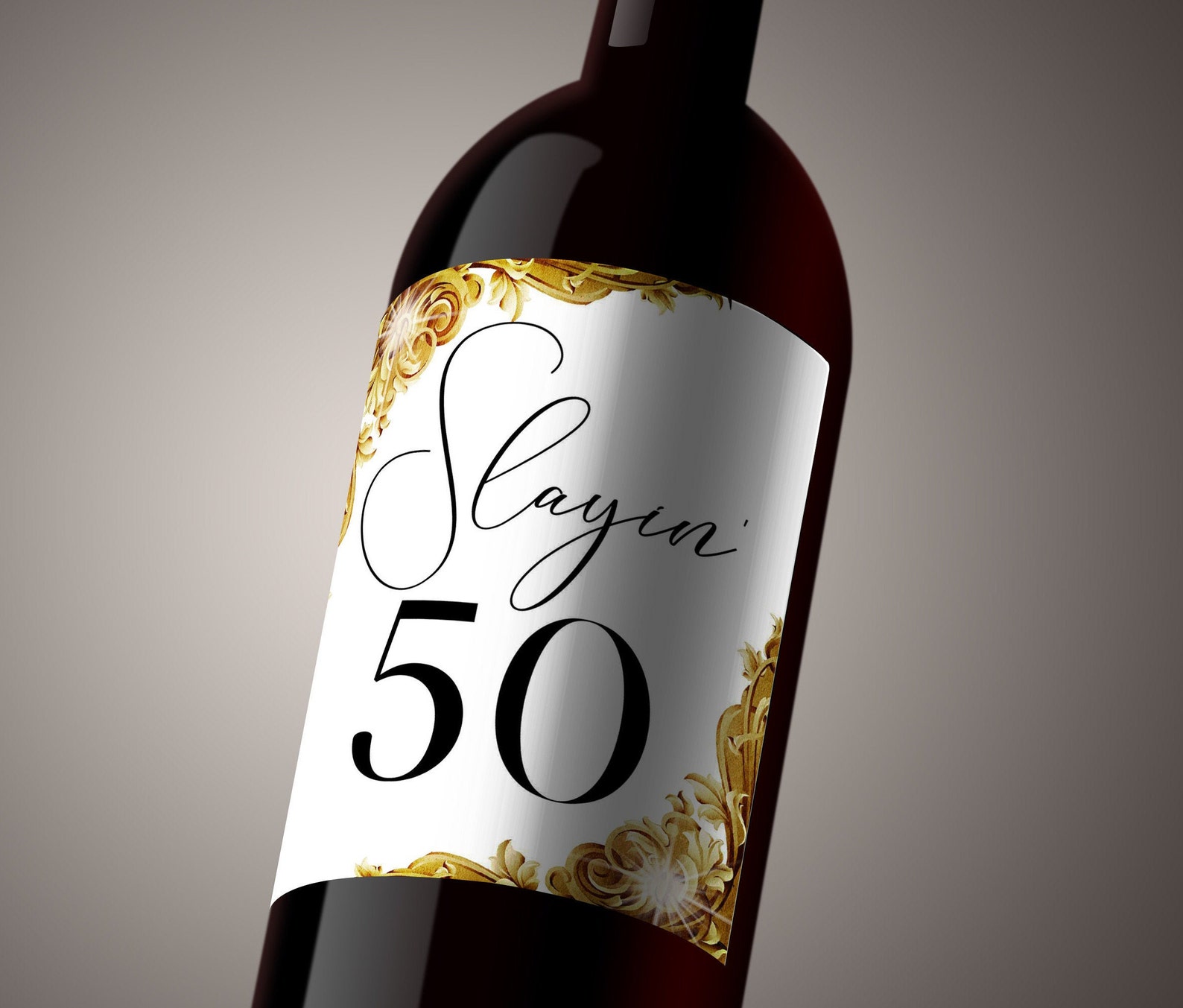 50th Birthday Wine Labels Wine Stickers Printable Wine - Etsy