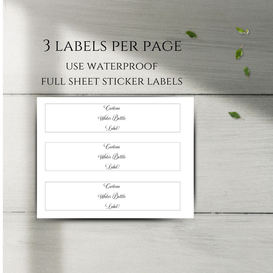 Personalized Water Bottle Labels Custom Water Bottle Labels | Etsy