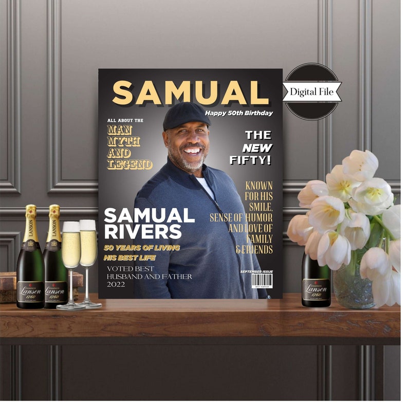 Personalized Photo Poster for Man Printable Entrance Sign - Etsy