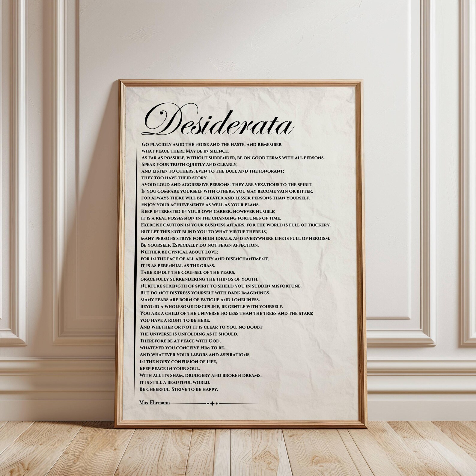 Desiderata Print, Desiderata Poem, Printable Wall Art, Max Erhmann ...