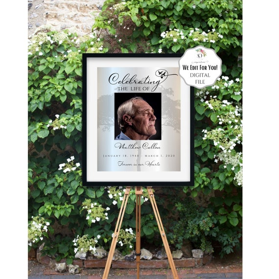 Personalized Celebration of Life Welcome Sign Funeral Welcome | Etsy