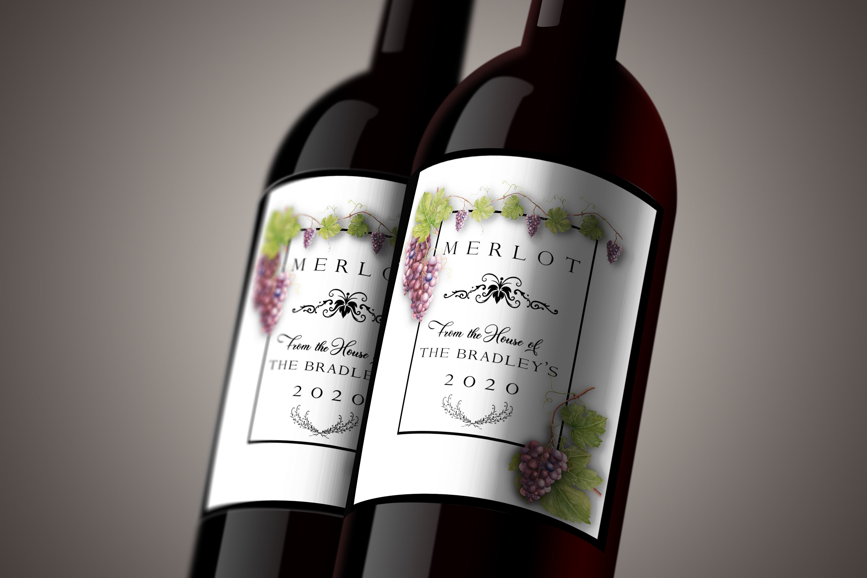 Personalized Wine Label Grapevine Theme Wine Making Supplies - Etsy
