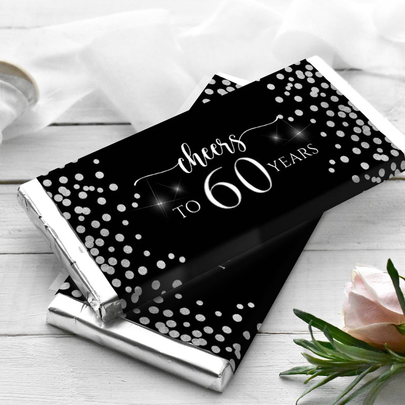 Happy 60th Candy Stickers - Etsy