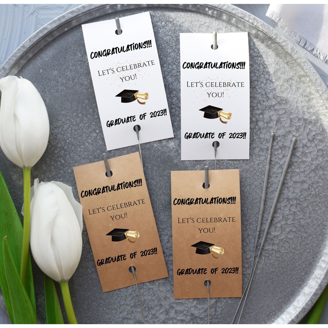 Graduation 2023 Sparkler Tags and Sign, Graduation Party Supplies ...