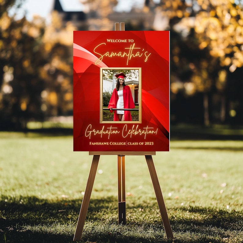 Editable Graduation Photo Poster Printable, Canva Digital File - Etsy