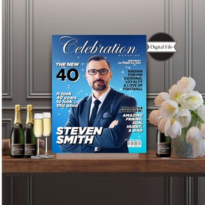 Personalized Photo Magazine Style Poster Printable, Entrance Sign ...