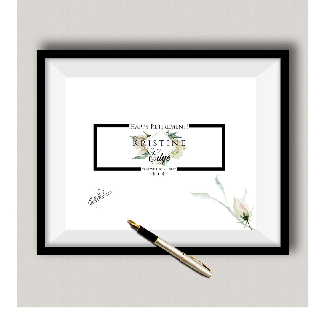 Retirement Party Signature Poster, Retirement Gift, Personalized Gift ...