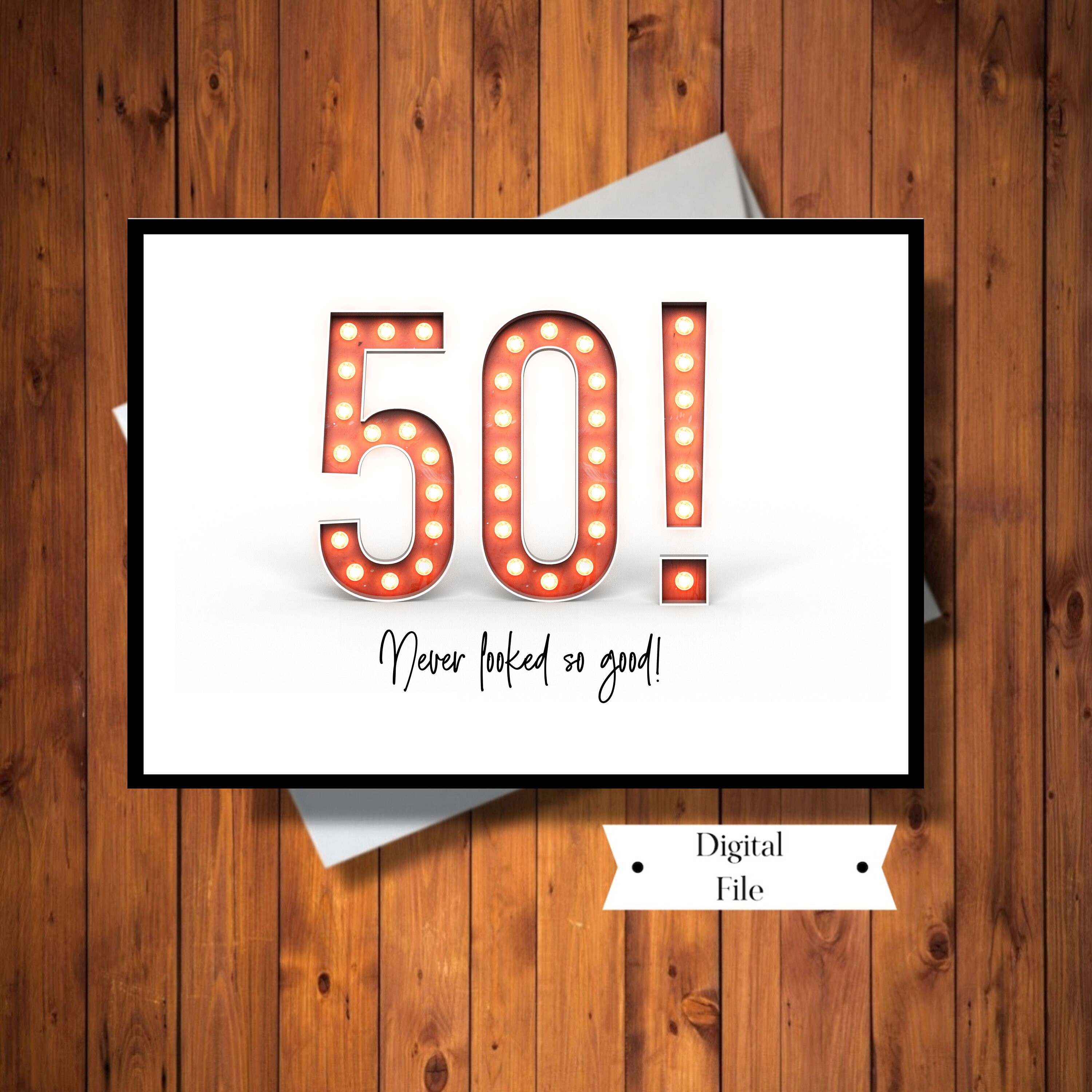 50th Birthday Card 50 Never Looked So Good Card Blank Card | Etsy