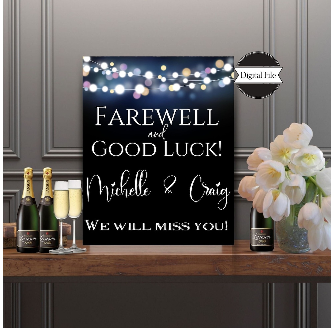 Goodbye Poster, Farewell Poster, We Will Miss You Personalized, DIGITAL ...