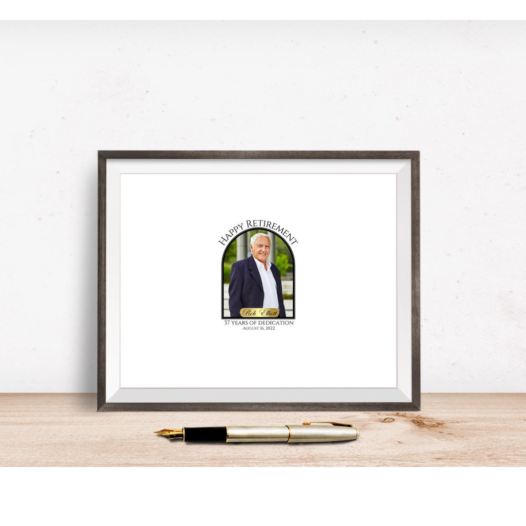 Personalized Photo Retirement Party Signature Sign, Retirement Gift ...