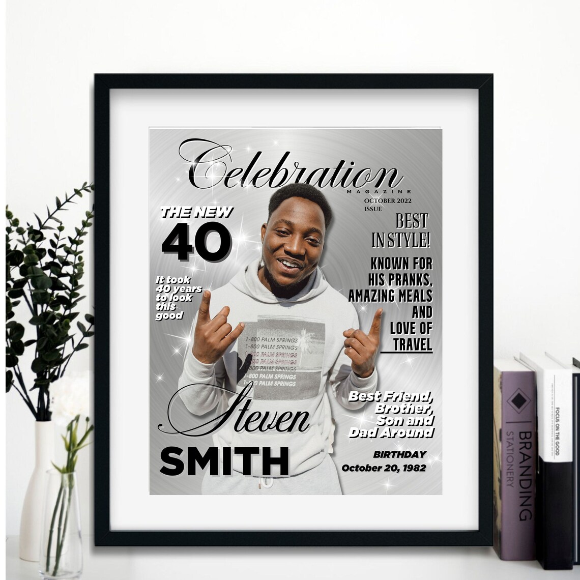 Personalized Photo Magazine Style Poster Printable Entrance - Etsy