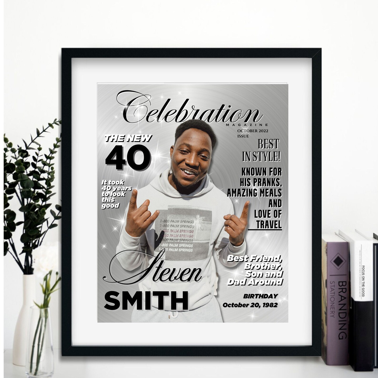 Personalized Photo Magazine Style Poster Printable Entrance - Etsy