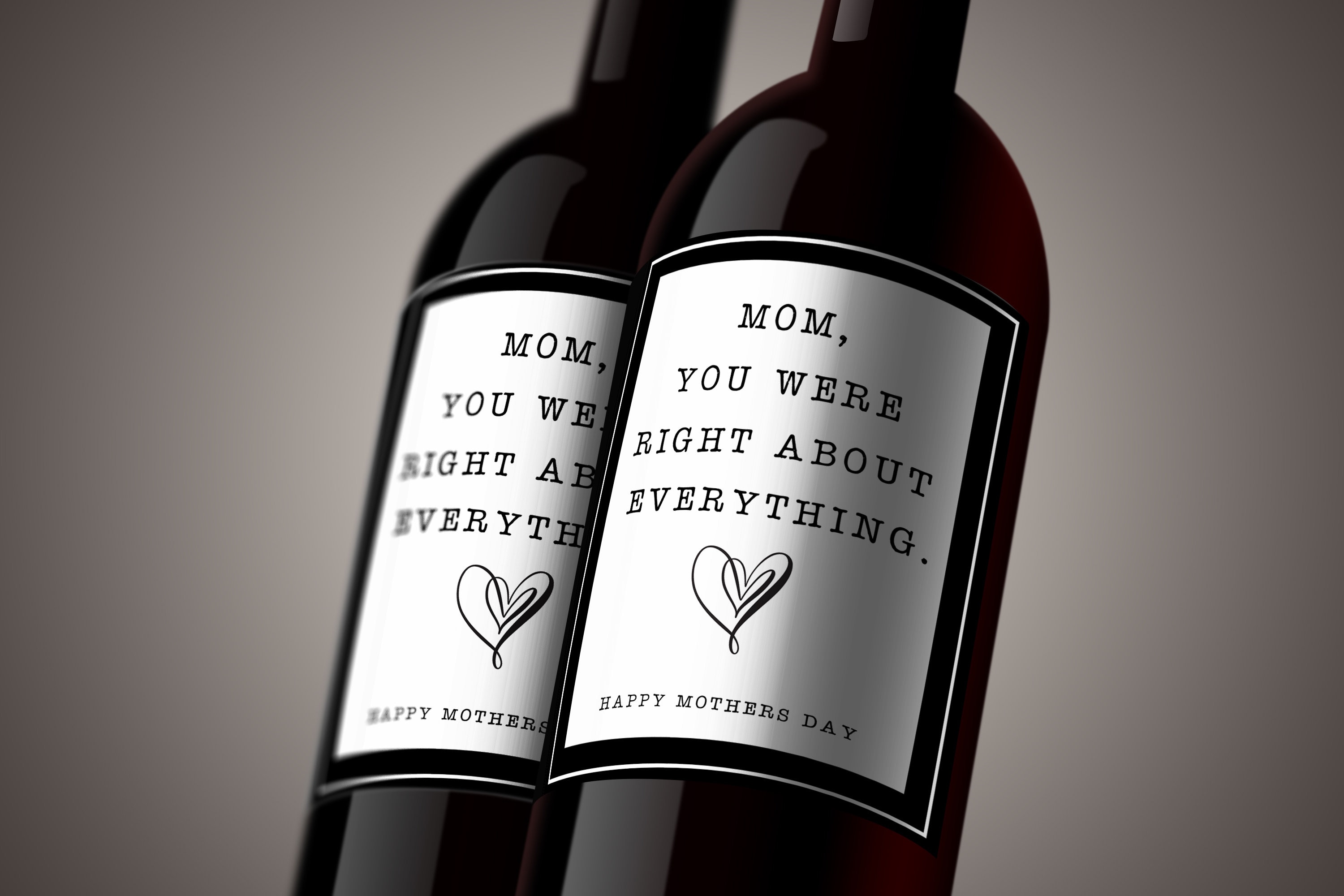 Mother's Day Printable Wine Labels Mother's Day Wine - Etsy