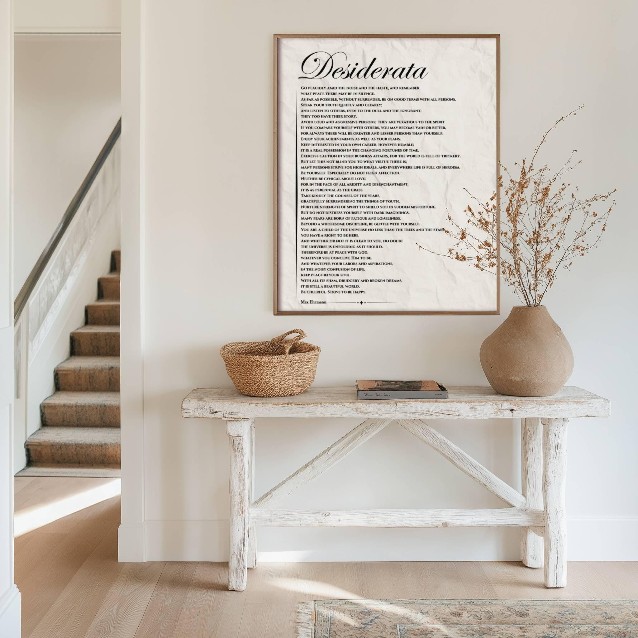 Desiderata Print, Desiderata Poem, Printable Wall Art, Max Erhmann ...