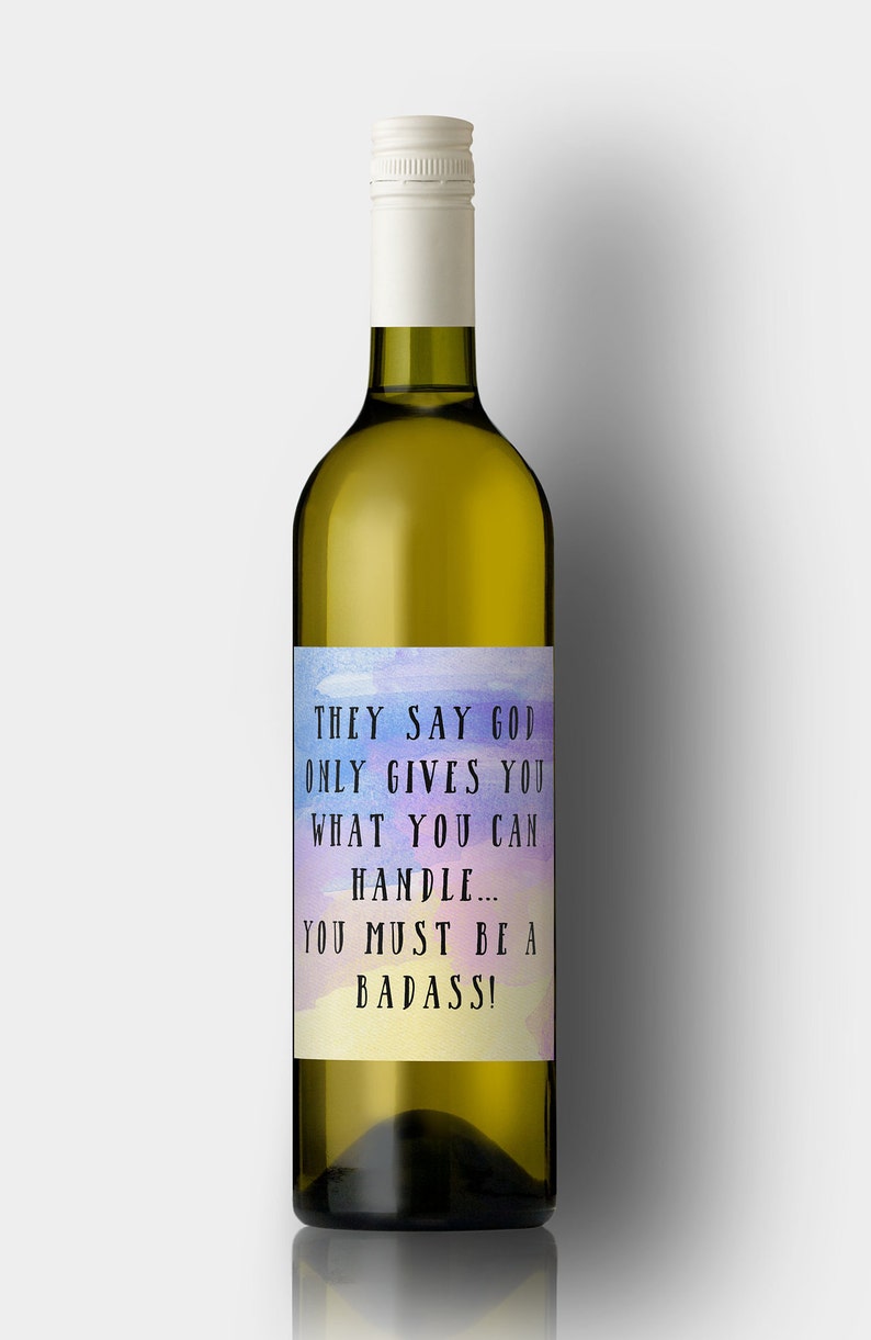 Cheer up Wine Labels Thinking of You Wine Bottle Sticker - Etsy