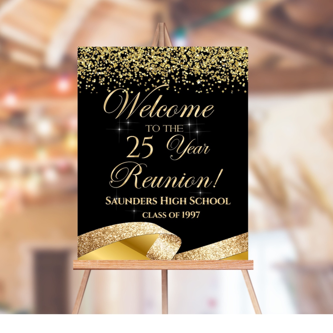 Personalized Reunion Welcome Printable, High School Reunion, College ...