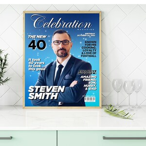 Personalized Photo Magazine Style Poster Printable, Entrance Sign ...