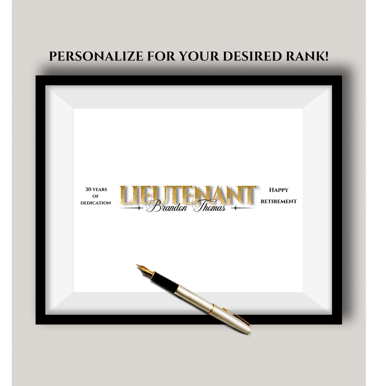 Personalized Police Signature Retirement Print Gold Officer - Etsy