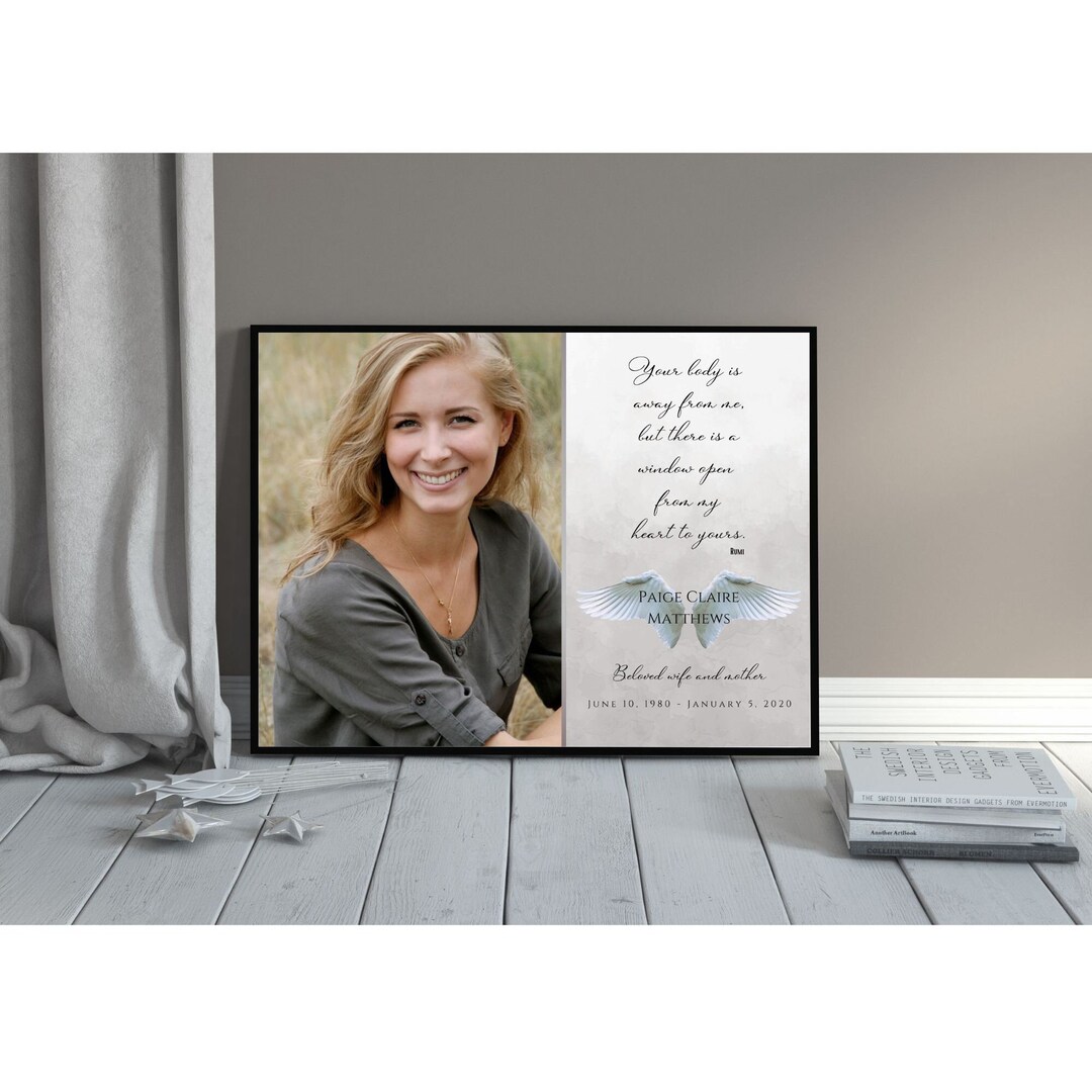 Personalized Photo Memorial Printable, Sympathy Gift Print, Custom ...