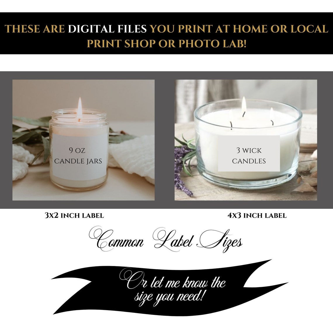 Personalized Rose Gold Birthday Candle Label Favor Printable - Etsy