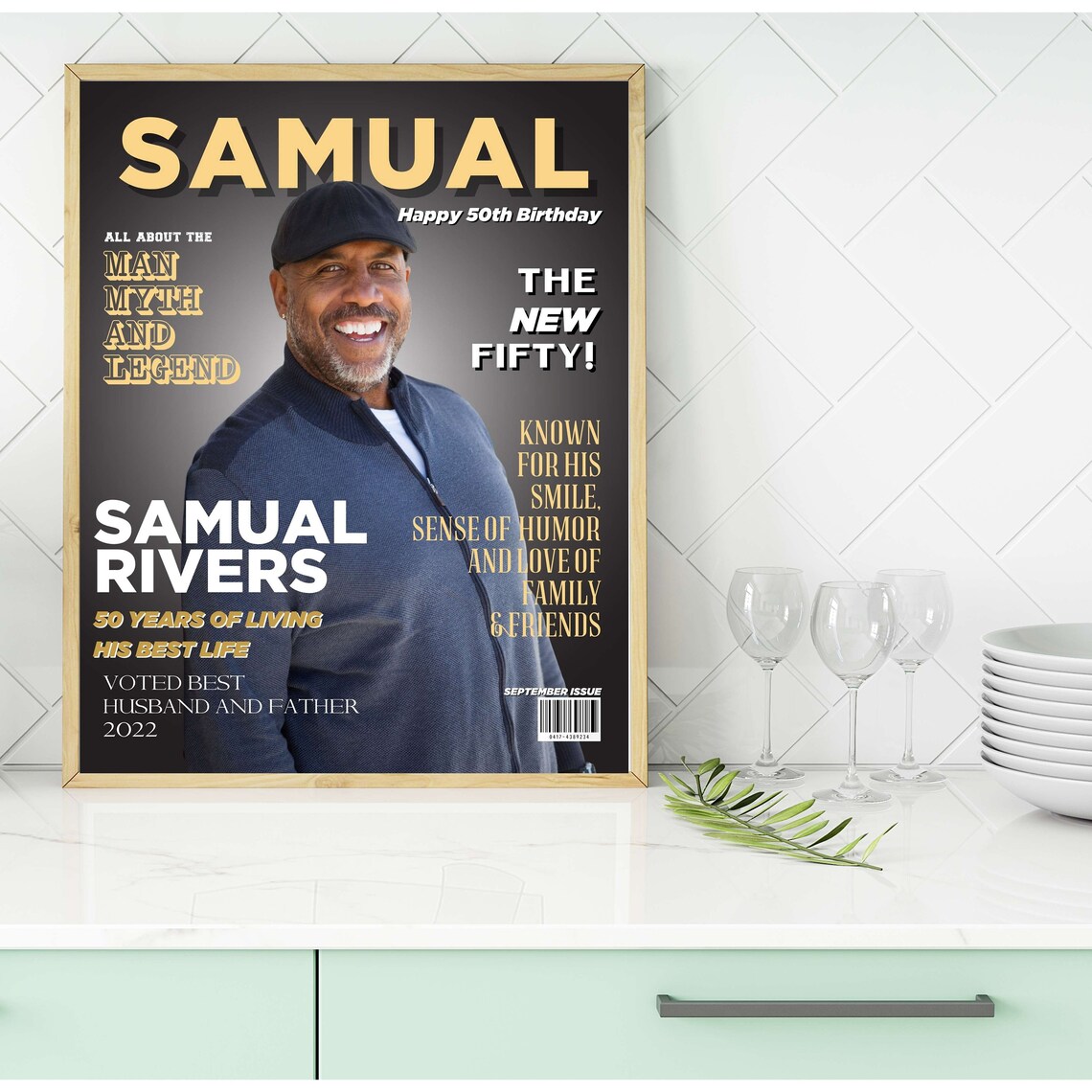 Personalized Photo Poster for Man Printable Entrance Sign - Etsy