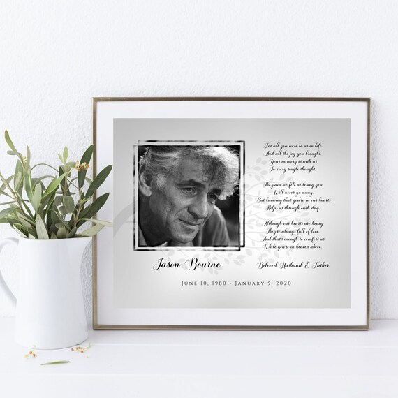 Personalized Photo Memorial Gift Sympathy Gift Printable - Etsy